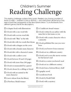 A reading challenge for picky young readers | Julie Stroebel Barichello ...